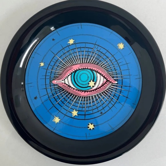 Gucci | Accents | Gucci Blue Star Eye Metal Round Tray | Poshmark